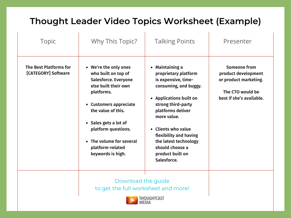 Thought Leader Video Landing Page
